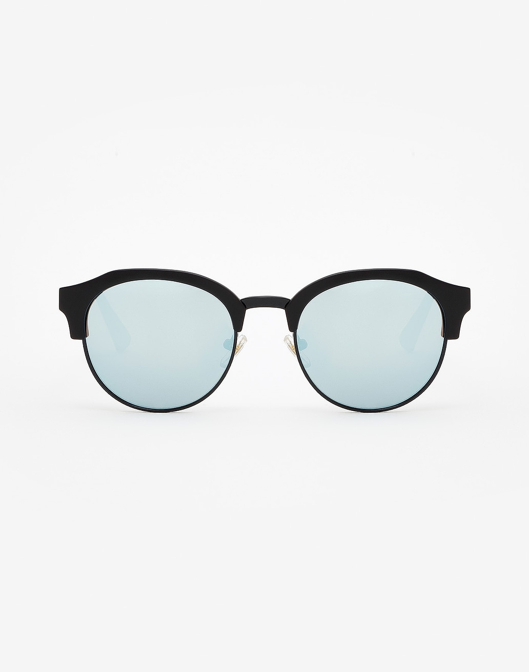 BLACK - NAVY BLUE CHROME CLASSIC ROUNDED | Hawkers USA